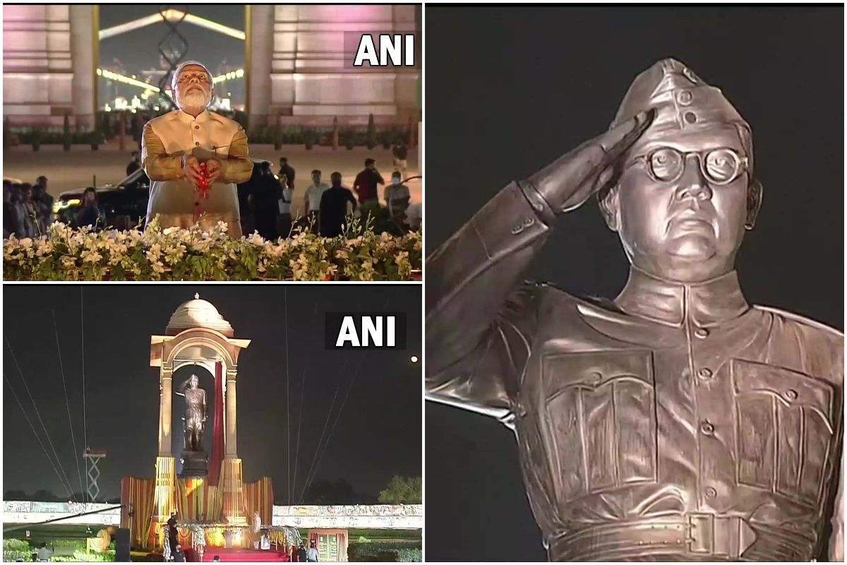 प्रधानमंत्री मोदी ने इंडिया गेट पर नेताजी सुभाष चंद्र बोस की प्रतिमा का ...