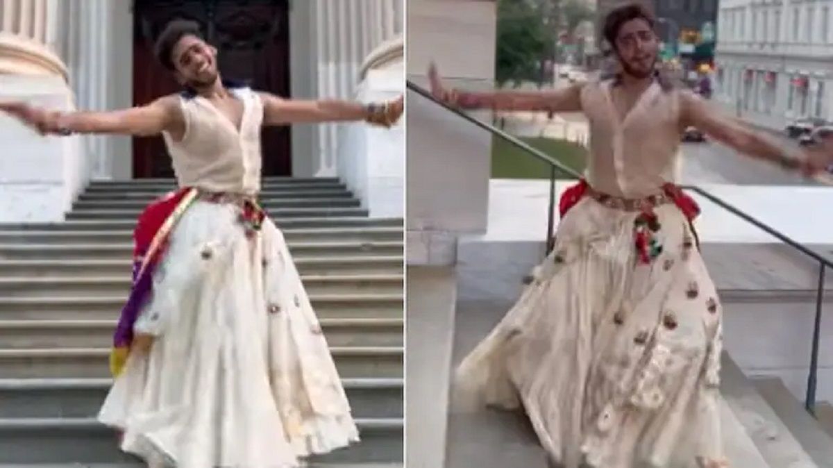 Viral Video: Desi Man Wearing Ghagra And Sneakers Dances to Dholi Taro ...