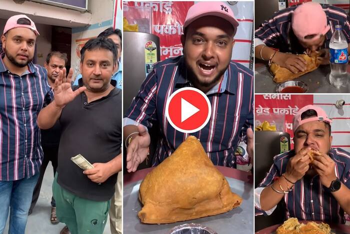 Viral Video: Delhi Blogger Eats 3 Kg Ka Samosa In 5 Minutes, Wins Rs ...