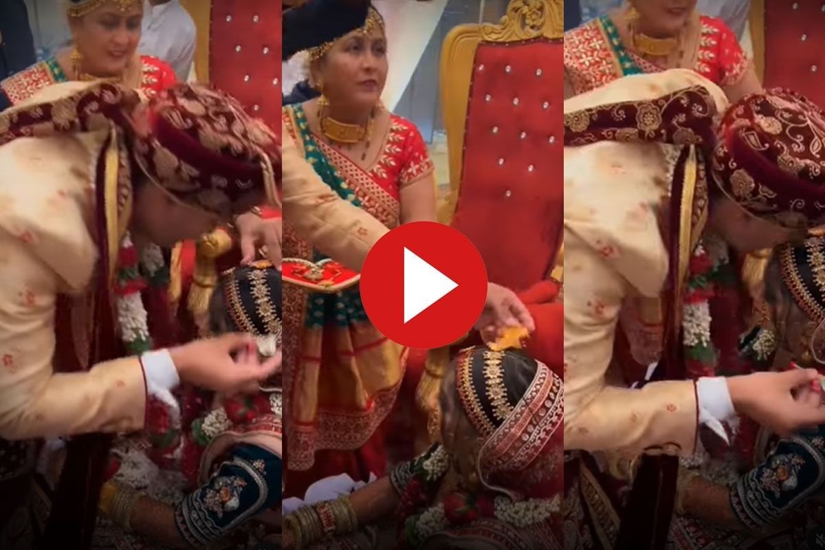 Viral Video: Groom Kisses Brides Forehead Before Putting Sindoor, Makes Netizens Go Aww. Watch