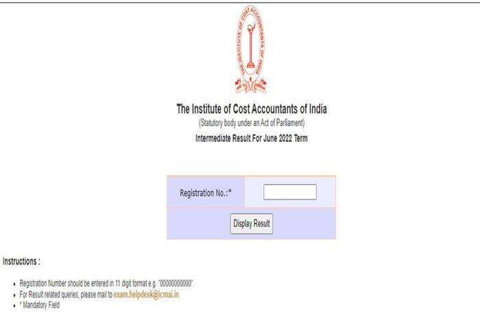 ICMAI CMA Intermediate, Final Result 2022 Declared For June Session at ...