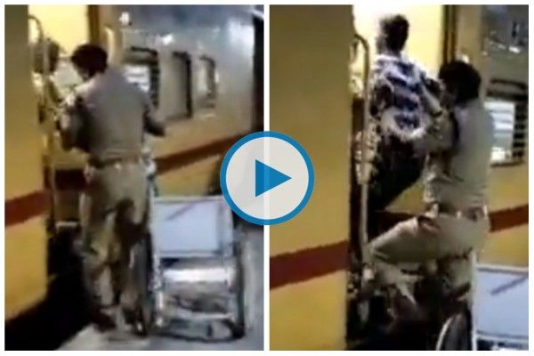 Viral Video: RPF Personnel Helps Specially-abled Man Board a Train ...