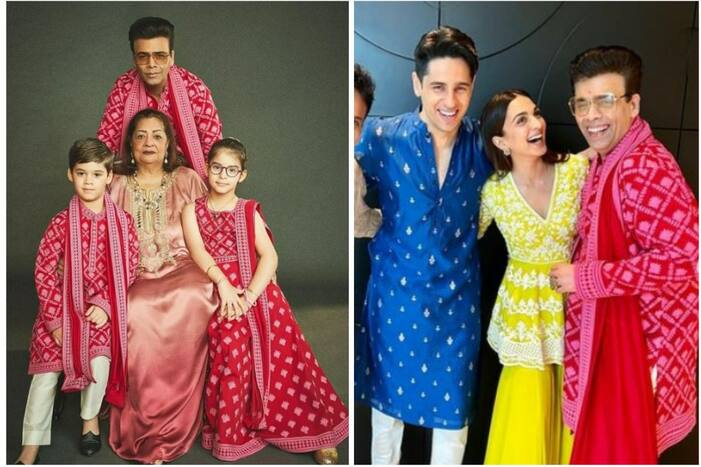 Diwali 2022 Puja Karan Johar Twins With Yash And Roohi; Sidharth ...