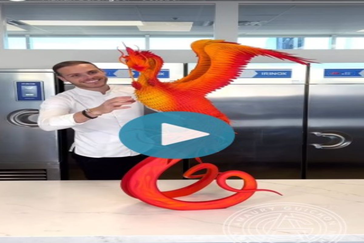 Viral Video: Chefs Chocolate Phoenix With 2000 Chocolate Feathers ...