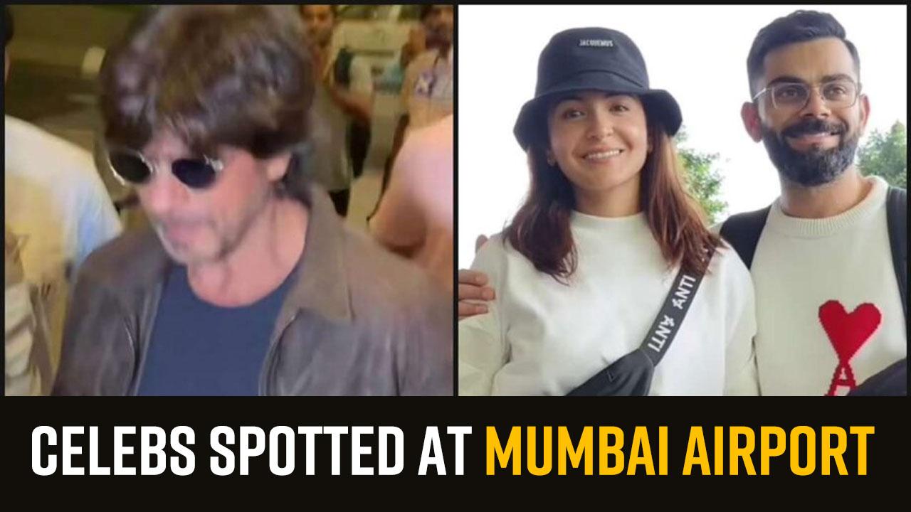Shahrukh Khan Spotted In Stylish Black Glasses Virat And Anushka Gives
