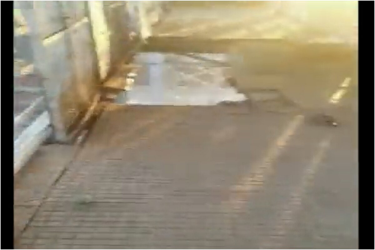 Maharashtra: Slabs Fall Off of Foot Over Bridge at Balharshah Railway ...