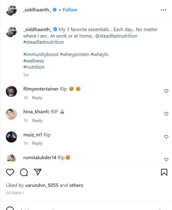 Siddhaanth Vir Surryavanshi Death Last Instagram Post on Wellness ...