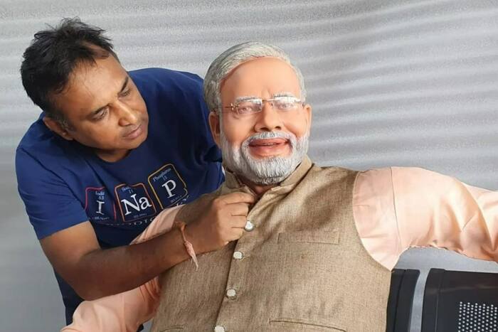 Taarak Mehta Sundarlal Aka Mayur Vakani Makes Incredible Sculpture Of Pm Narendra Modi Fans Say
