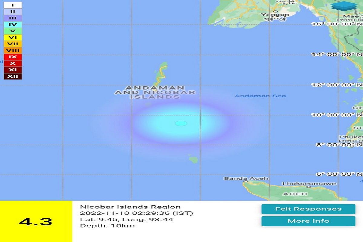 Earthquak Hits Port Blair In Andaman and Nicobar Islands