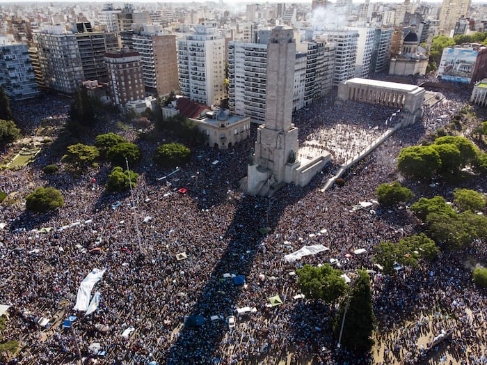 Messi's Hometown of Rosario Celebrates after World Cup Win