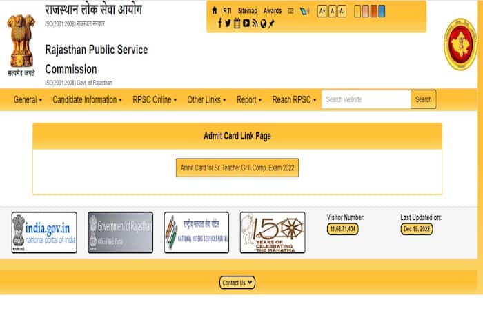 RPSC Admit Card 2022 Out For 2nd Grade Teacher Exam at rpsc.rajasthan ...