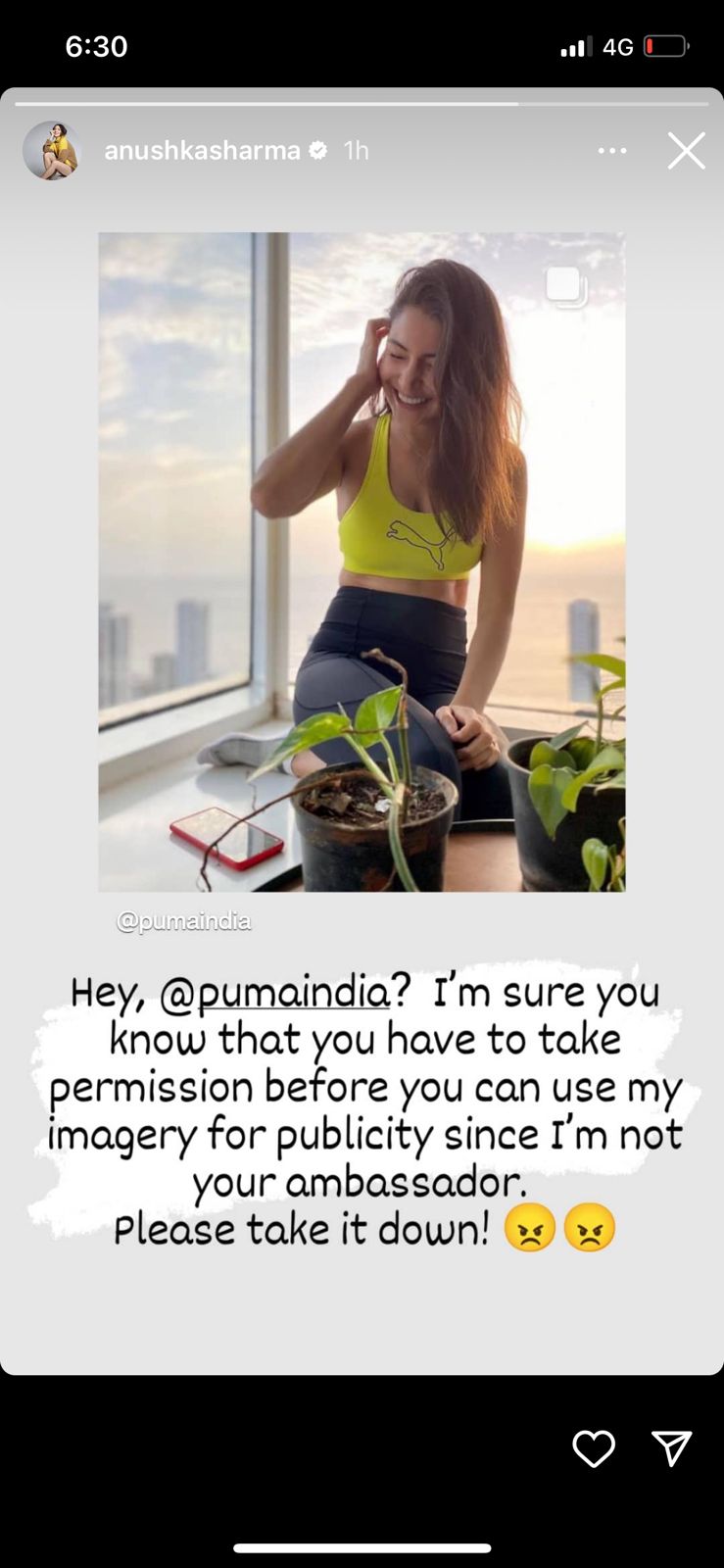 Anushka Sharma Schools Sports Brand For Using Her Photo Without Her Consent