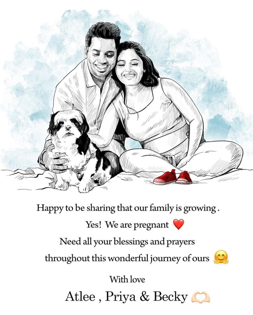 Jawan Director Atlee And Wife Krishna Priya Announce Pregnancy in ...