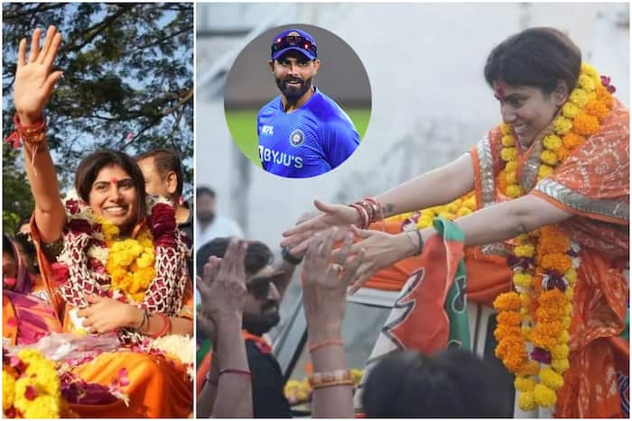 Rivaba Jadeja ने सियासी जंग में 'ससुर-ननद' को दी मात, Ravindra Jadeja ...