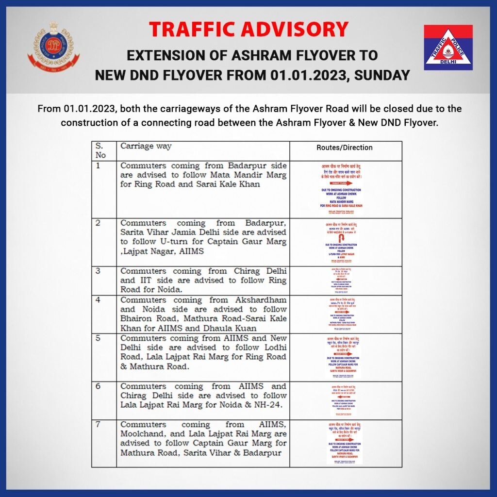 Delhi's Ashram Flyover To Be Shut From January 1 | Check Traffic ...