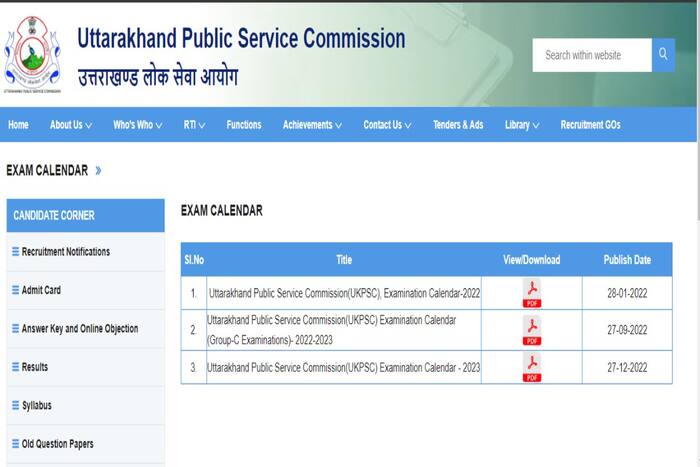 UKPSC Exam Calendar 2023 Released at psc.uk.gov.in; Check Important ...