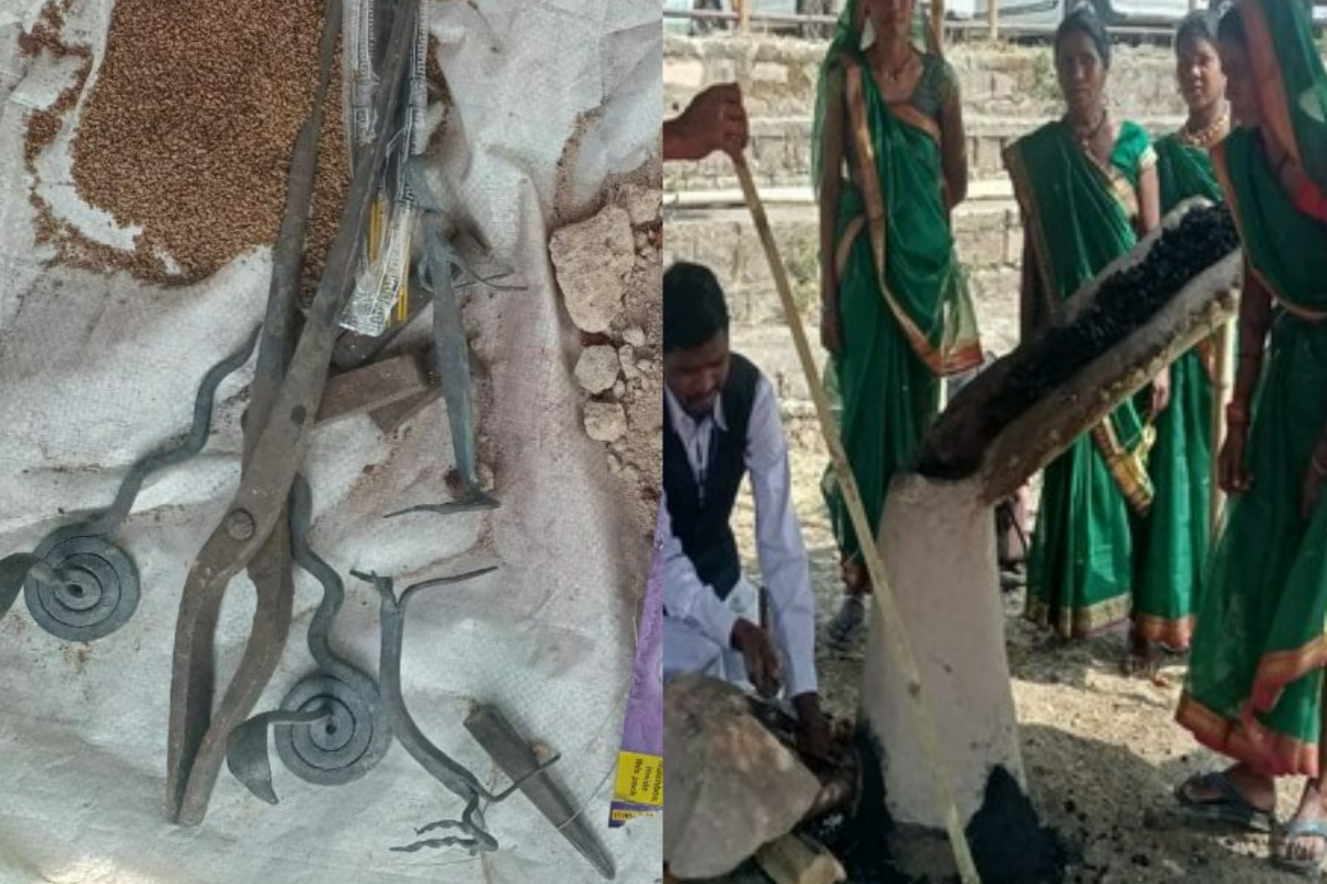 Tribal Family from MP Makes Iron from Pieces of Stone Using Traditional ...