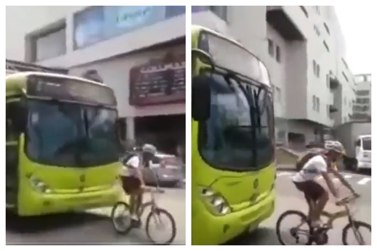 Viral Cyclist Annoys Bus Driver By Repeated Braking Made To Pay Heavy ...