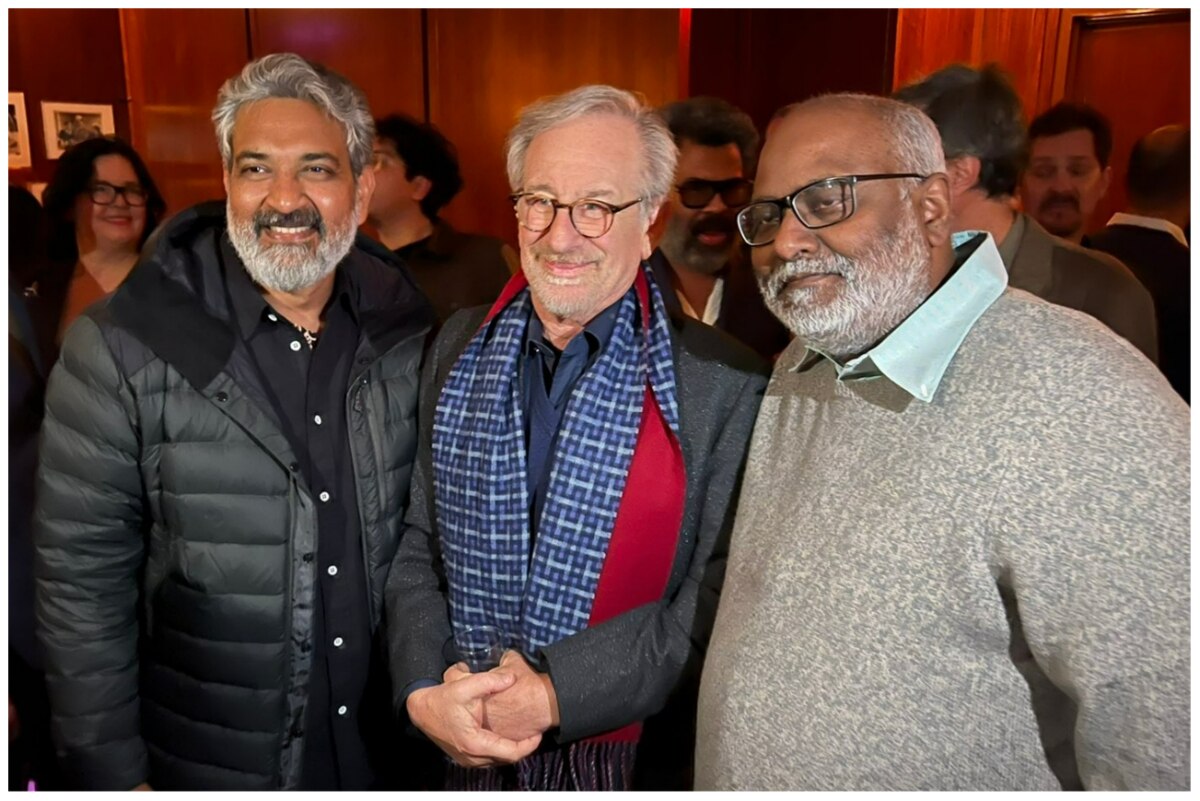 SS Rajamouli Has a Fan Moment After Meeting God Steven Spielberg SS Rajamouli Has a Fan Moment After Meeting God Steven Spielberg