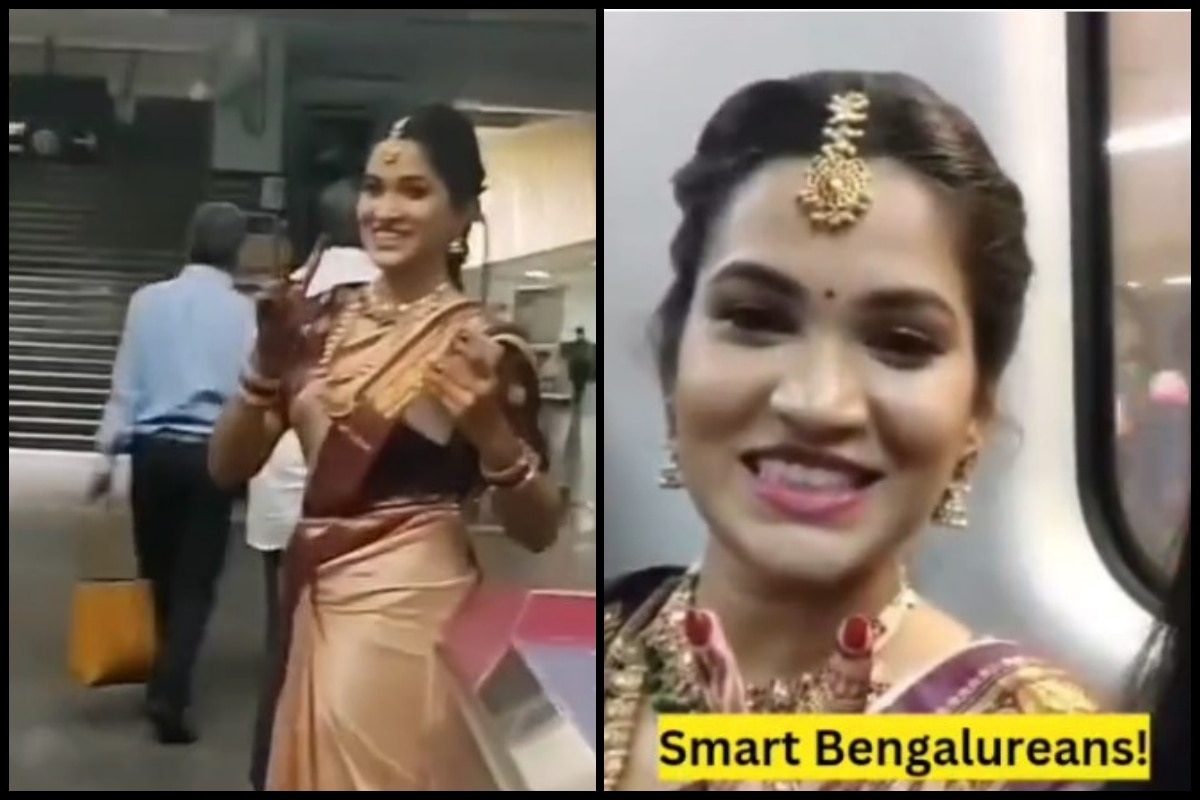 Viral Video: Bengaluru Traffic Woes Peak As Bride Takes Metro To Avoid Traffic | WATCH