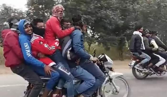 Video of 14 Men Riding 3 Bikes and Performing Dangerous Stunts Goes ...