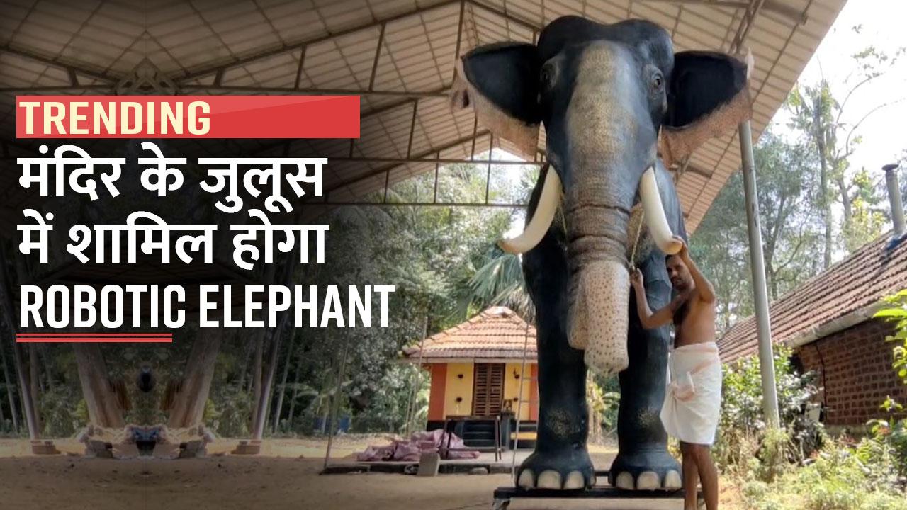 Robotic Elephant: केरल मंदिर में अनुष्ठान के लिए देवता को समर्पित किया गया