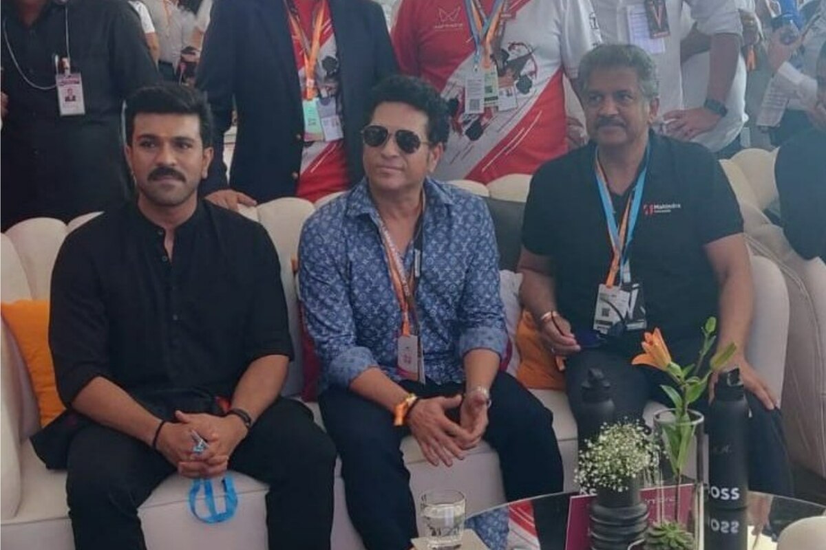Sachin Tendulkar Meets Anand Mahindra And RRR Movie Star Ram Charan ...