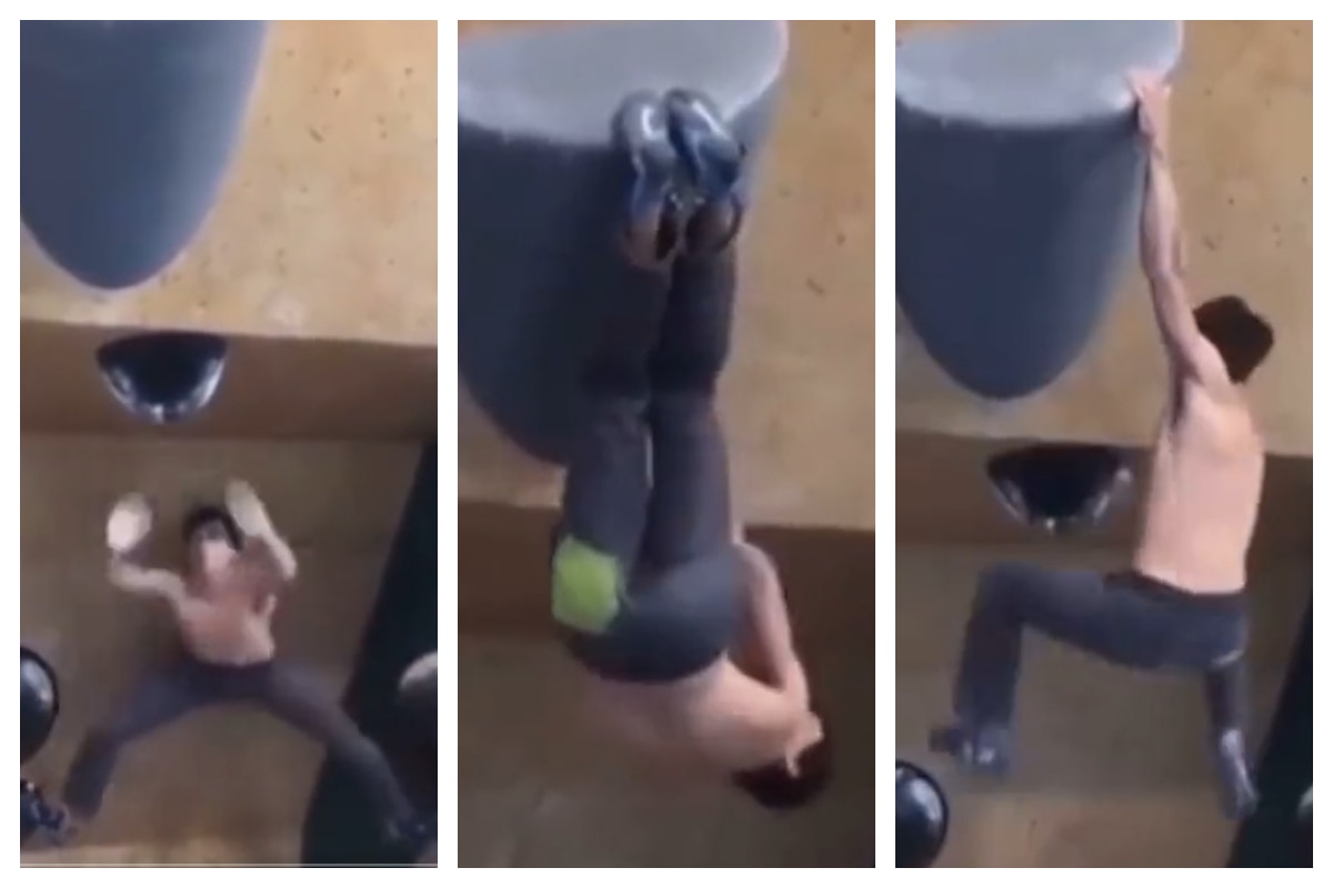 Spiderman? No, It’s Bouldering Champ Showcasing Gravity Defying Stunts ...