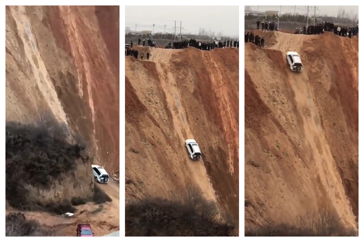 Car Drives Straight Up Vertical Cliff Defying Gravity Netizons Amazed ...