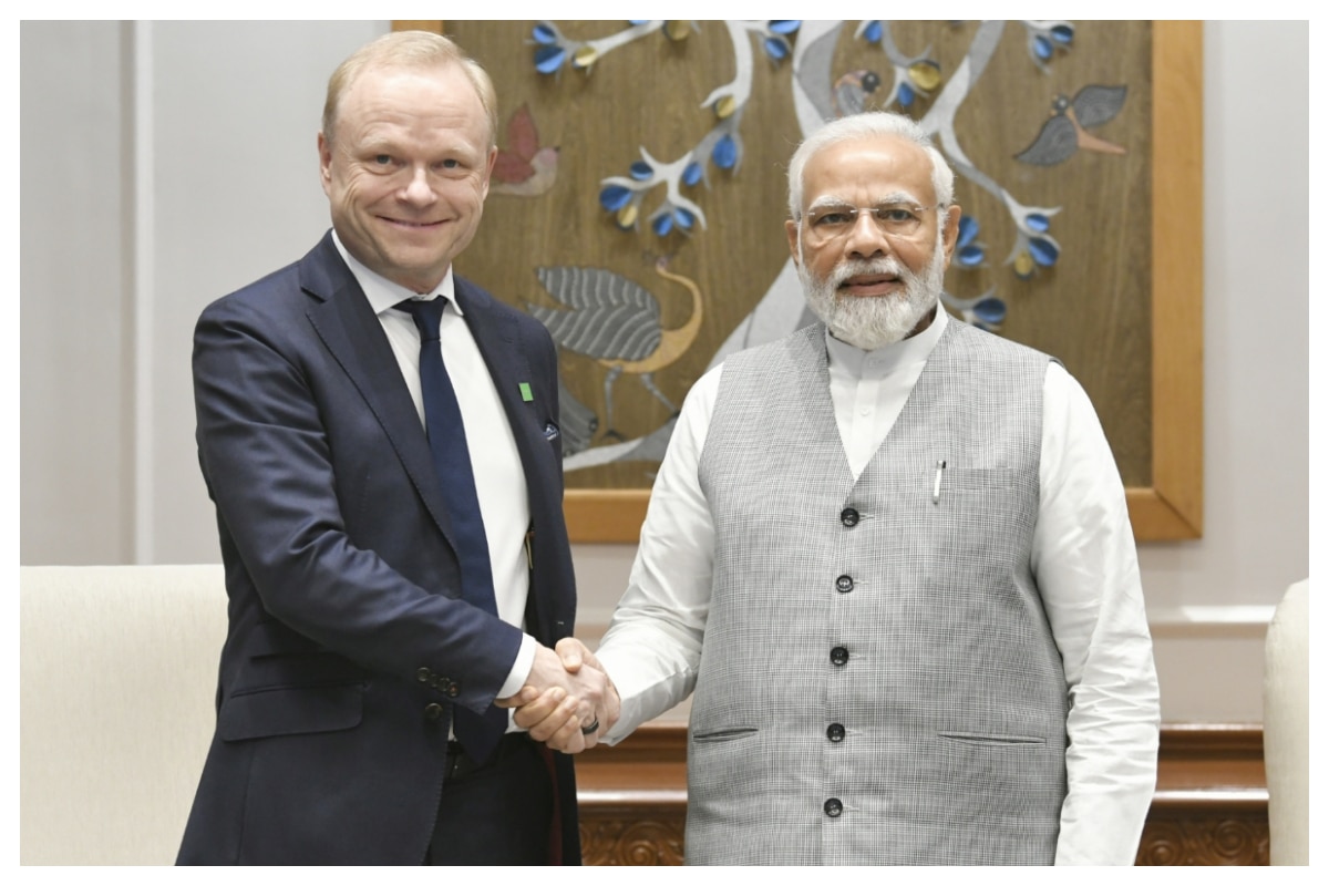 Prime Minister Narendra Modi Meets Nokia Chief Pekka Lundmark