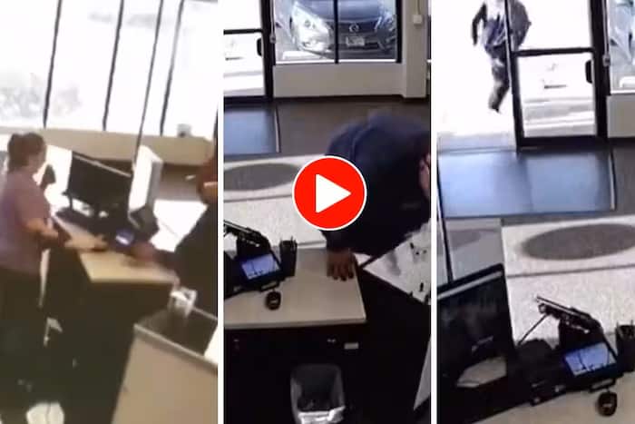 Robber Draws Gun At Woman Ends Up Making A Fool Of Himself Viral Video