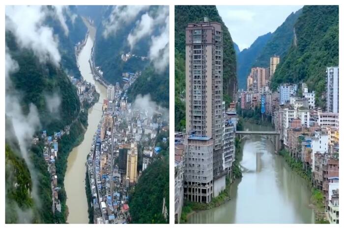 Viral Video: ‘World's Narrowest City’ Below Clouds Is A Visual Treat ...