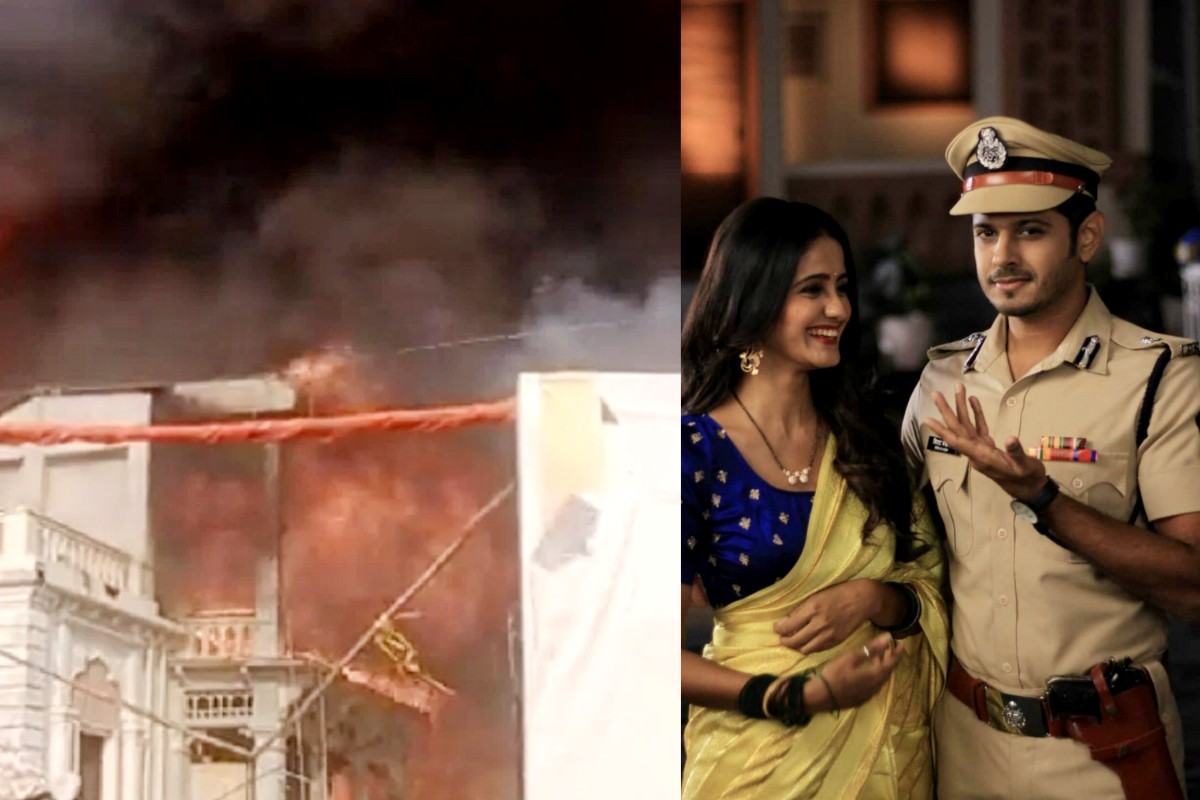 Fire on The Sets of Ghum Hai Kisikey Pyaar Meiin in Goregaon Film City ...