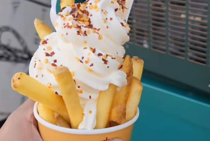 Viral Food Video: Man Serves Ice Cream Fries With Salt, Foodies Troll ...