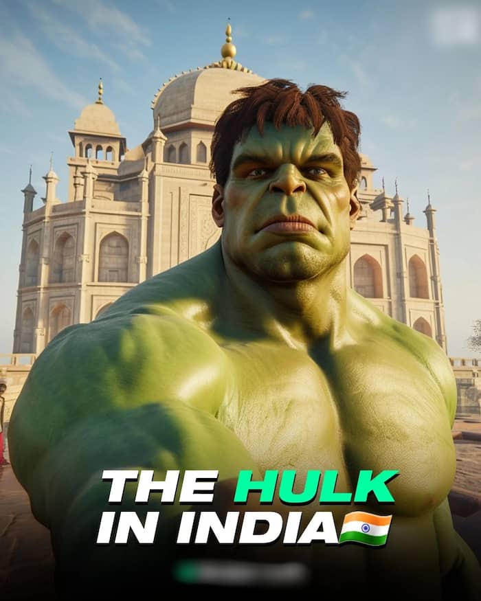 AI ने दिखाया जब इंडिया में छुट्टी मनाने पहुंच गया Hulk