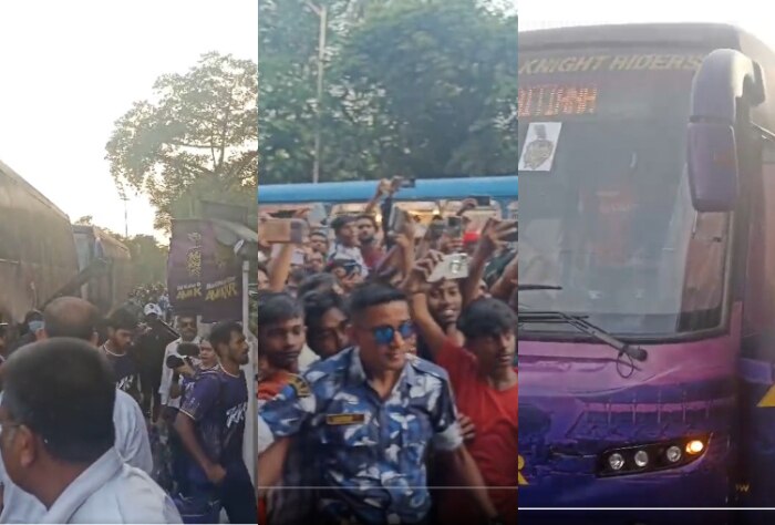 WATCH | Fans Go Crazy As KKR Arrives At Eden Gardens For Practice ...