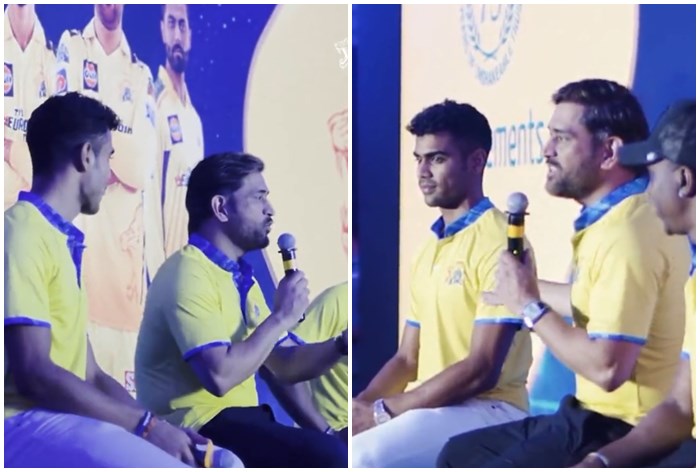 MS Dhoni Teases Rajvardhan Hangarekar Over No-Ball During CSK Event ...