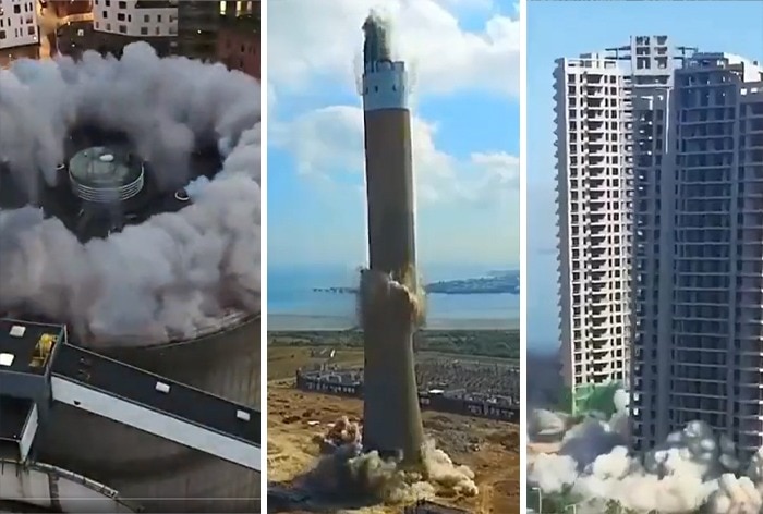 Huge Buildings Go Down Like Houses Of Cards In Demolition Derby Watch