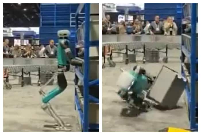 Robot Gets Tired After Days Work Collapses Watch
