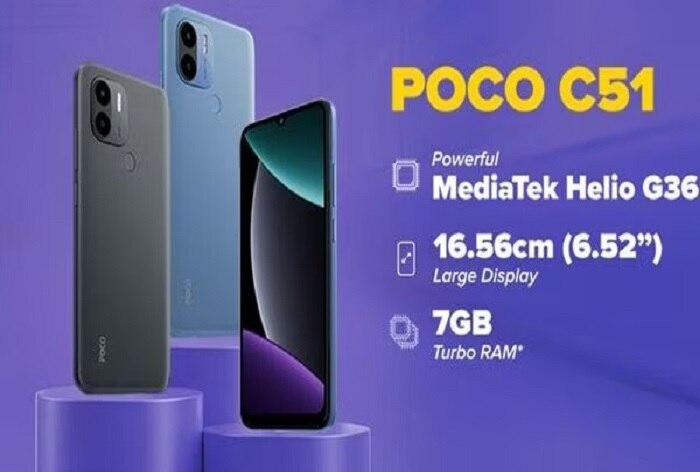 Helio G36 SoC, 5000mAh बैटरी के साथ लॉन्च हुआ Poco C51 | Poco C51 ...
