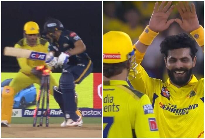 CSK vs GT: MS Dhonis Lightening Quick Stumping Knocks Over Shubman Gill ...