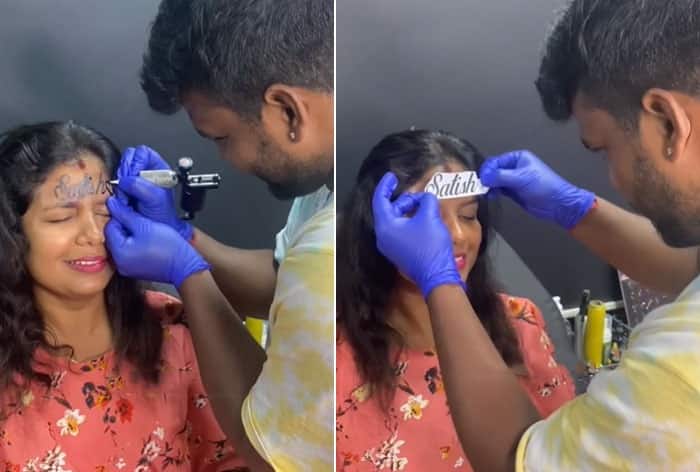Watch: Woman Gets Tattoo of Husband’s Name on Forehead; Internet ...