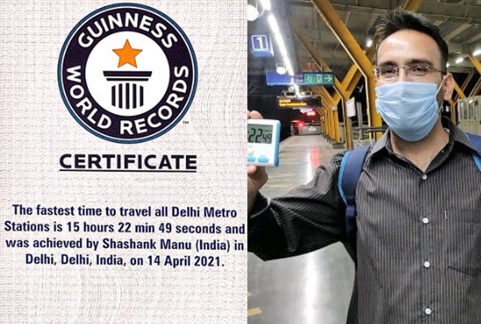 Delhi Man Sets Guinness World Records, travels 286 Delhi metro stations ...