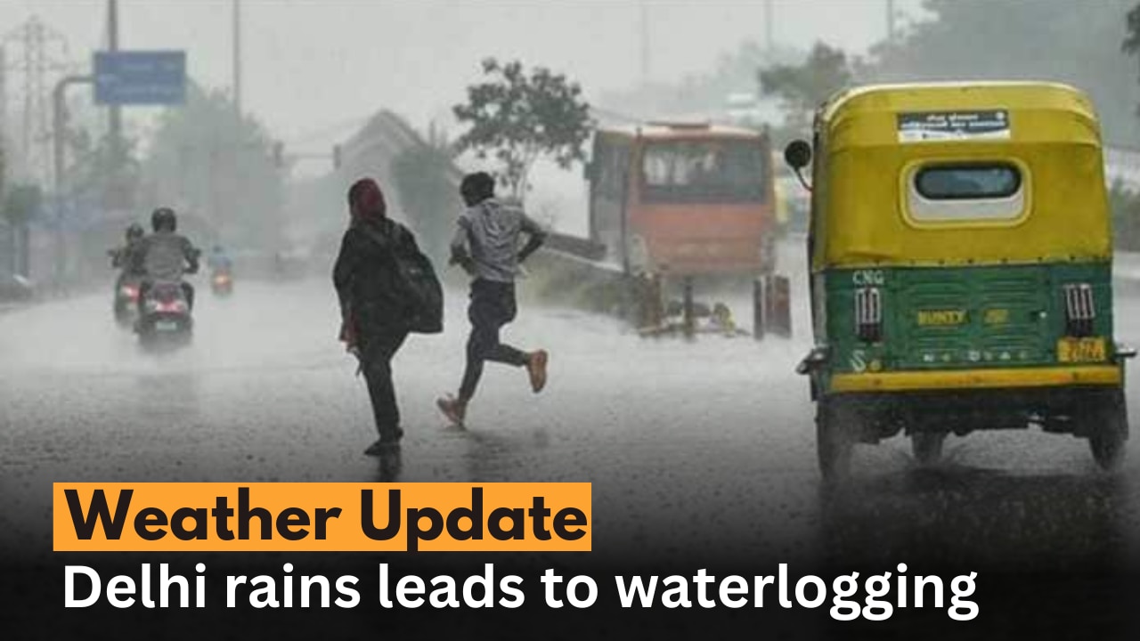Delhi: Heavy rainfall leads to waterlogging in parts of the national capital, visuals from Lodhi ...