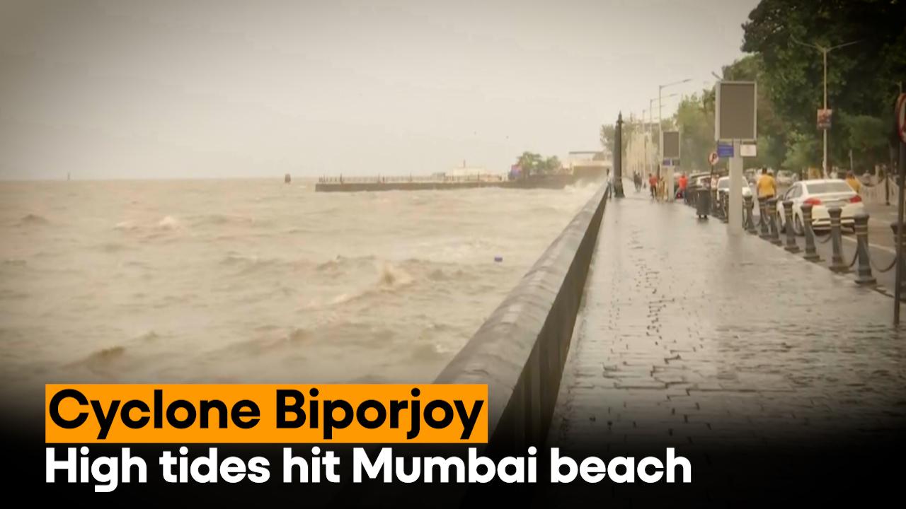 Cyclone Biporjoy: Gusty Winds, High Tide Hits Mumbai Coast As Cyclone Biporjoy Intensifies | WATCH