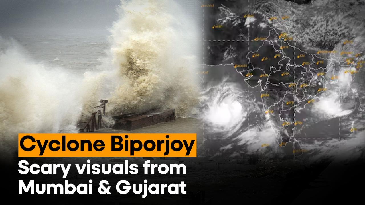 Cyclone Biporjoy Scary Visuals: Strong Winds And High Tidal Waves Hit ...