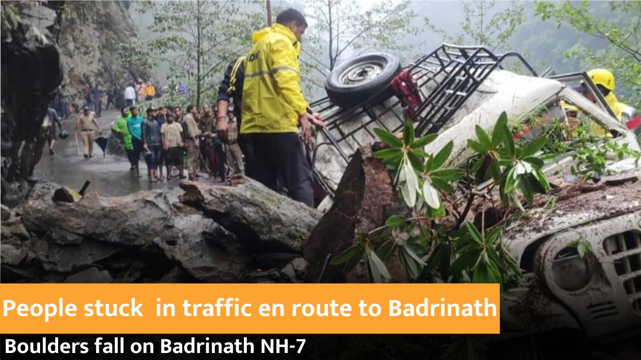 Boulders Falling On The Pedestrian Path Leading To Kedarnath Temple ...