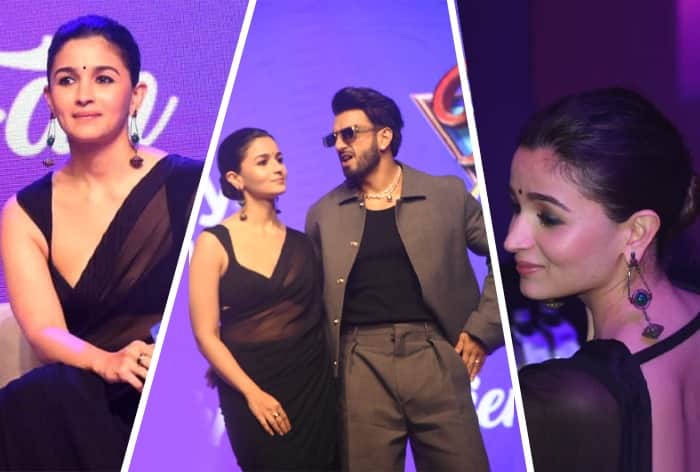 Alia Bhatt is a Picture of Ethnic Grace in Black Chiffon Saree ...