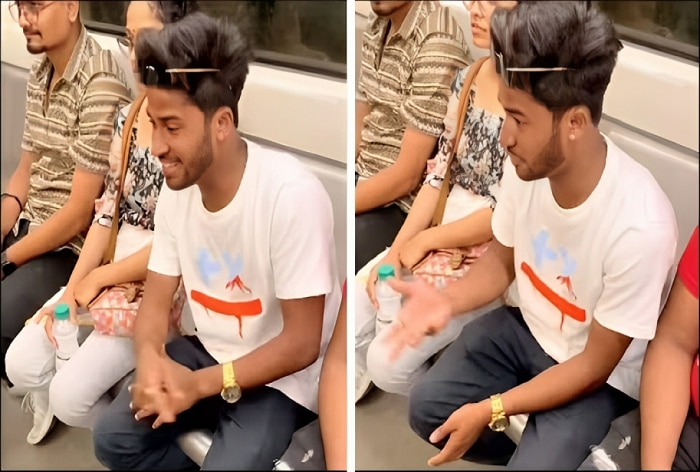 Delhi Metro Viral Video: Man