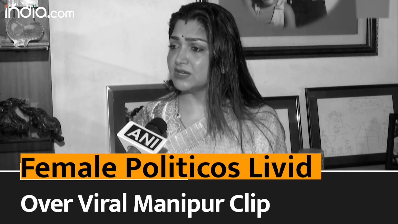 Female politicos furious over viral Manipur clip; Khushbu Sundar ...